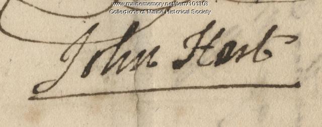 John Hart Signature Hart, John. Receipt. Signed Public Domain