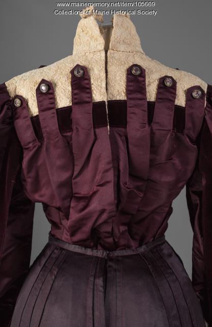 Annie Merrill's plum-colored ensemble, Gardiner, ca. 1903 - Maine ...