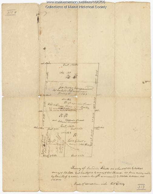 Survey of Land, Leeds, 1834 - Maine Memory Network