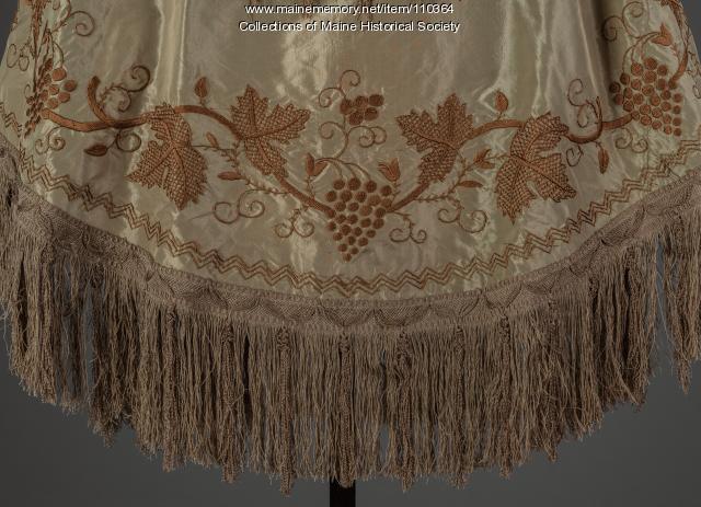 Fringed mantle with embroidery, ca. 1870 - Maine Memory Network