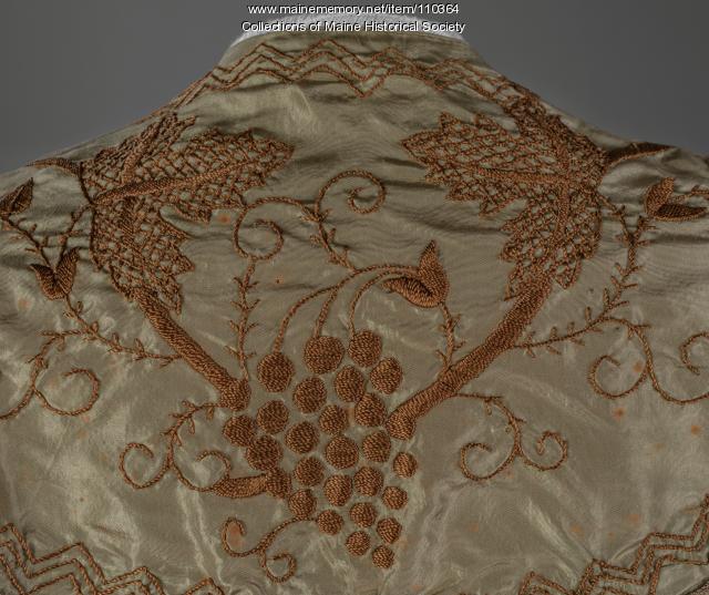 Fringed mantle with embroidery, ca. 1870 - Maine Memory Network