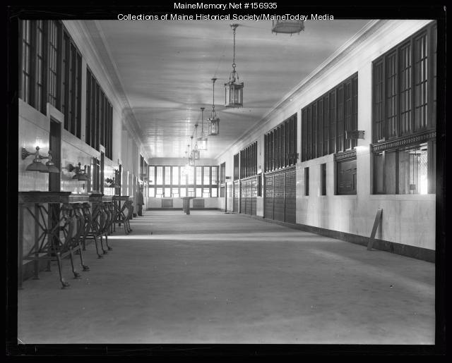 Interior of Post Office, Portland, 1934 - Maine Memory Network
