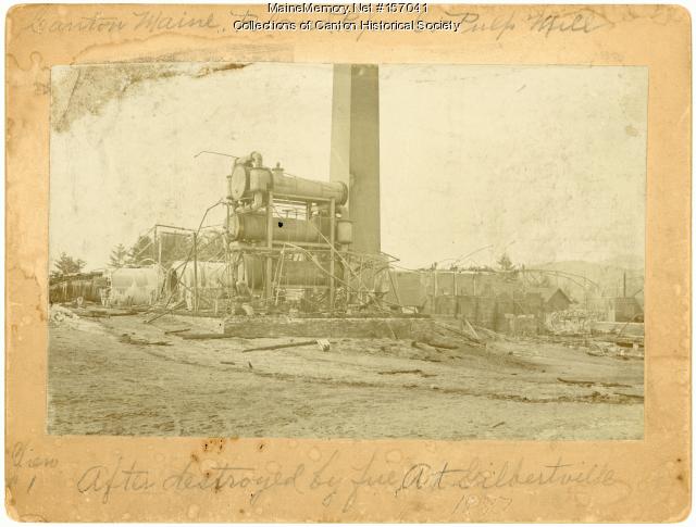 Poland Paper Company destroyed by fire, Gilbertville, April 1897 ...