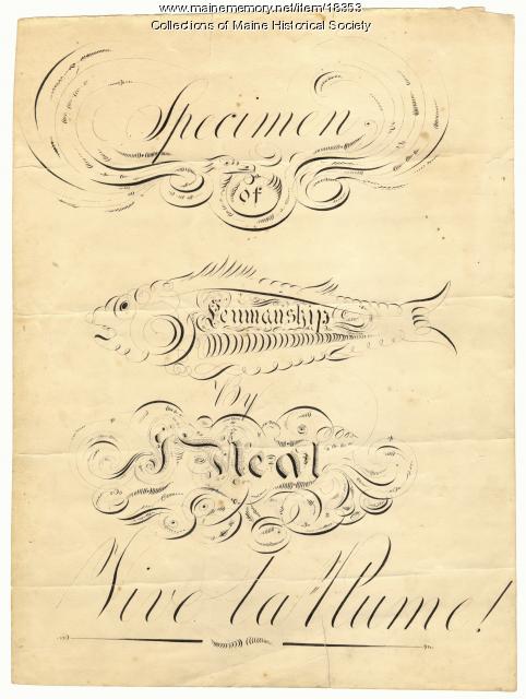 Penmanship Sample John Neal Ca 1813 Maine Memory Network