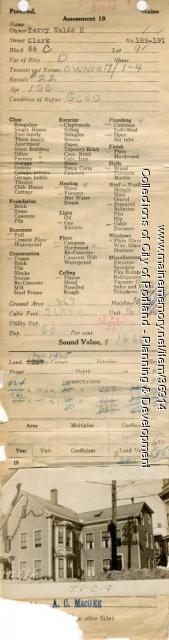 189-191 Clark Street, Portland, 1924 - Maine Memory Network