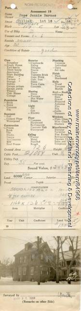 64 William Street, Portland, 1924 - Maine Memory Network