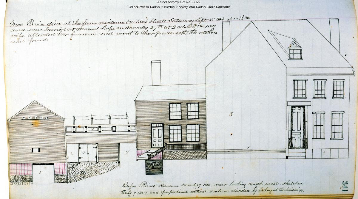 Rufus Prince residence, Bangor, 1850 - Maine Memory Network