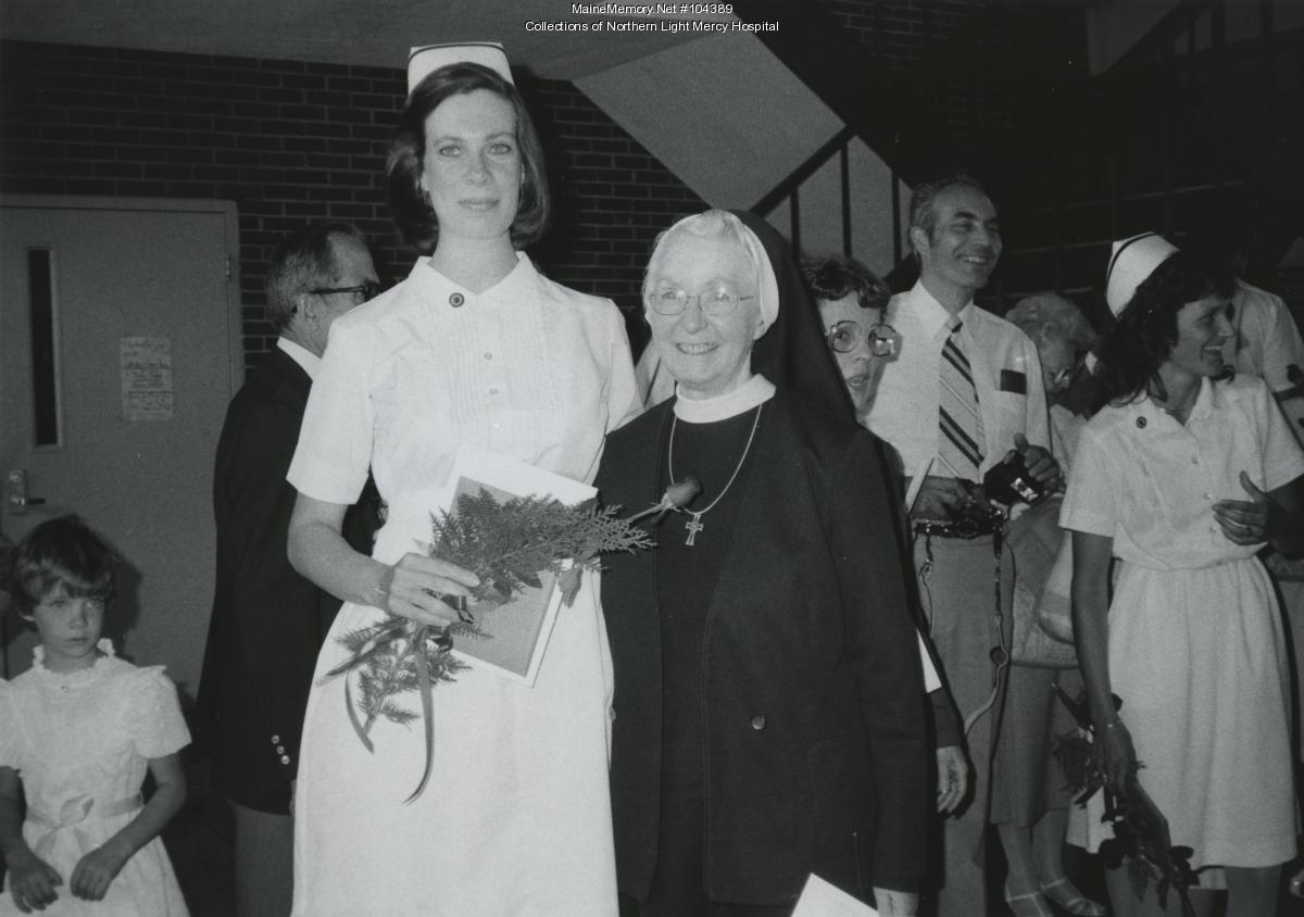 Sister Mary Consuela White and student, Portland, ca. 1980 - Maine ...