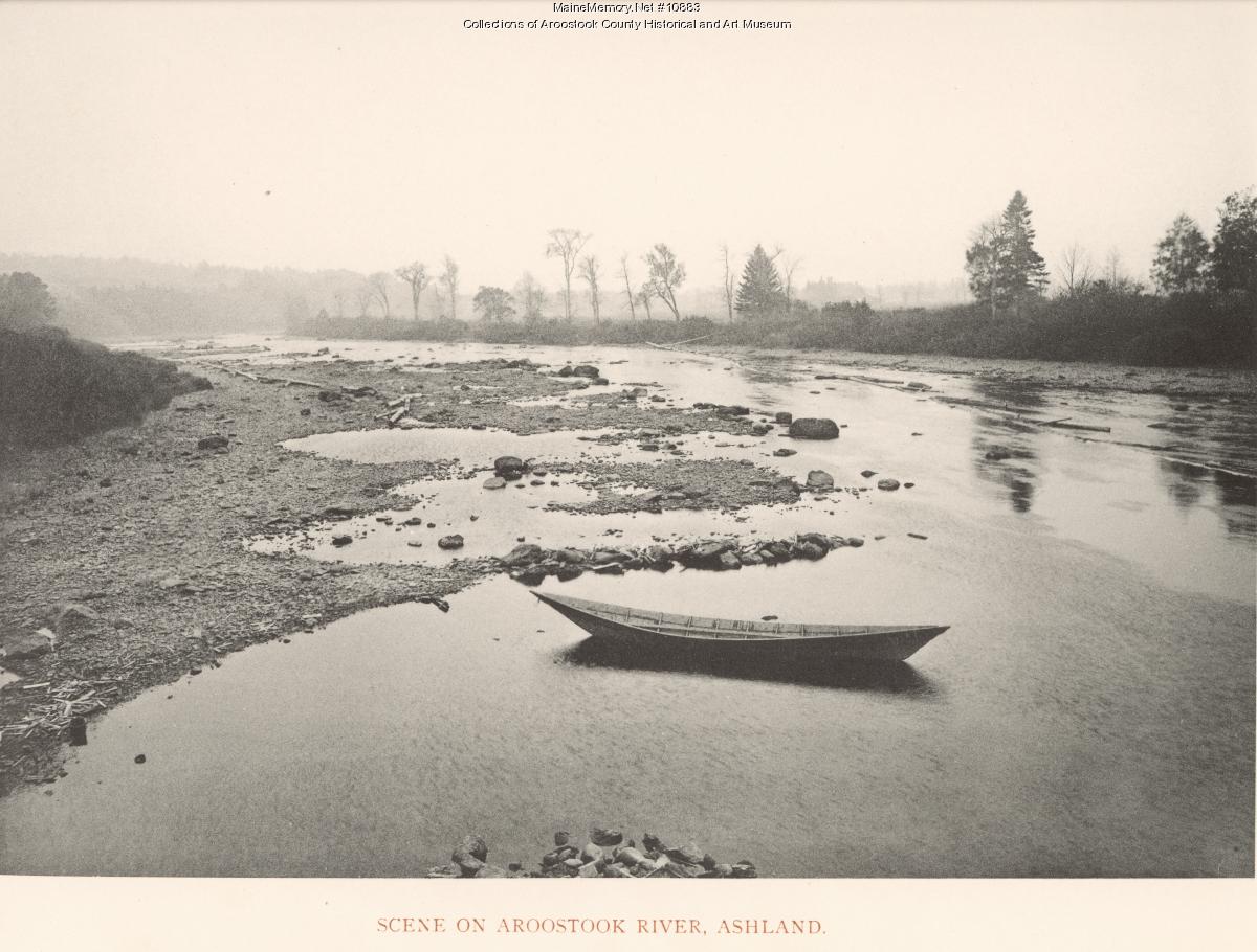 Scene on the Aroostook River, Ashland, ca. 1890 - Maine Memory Network