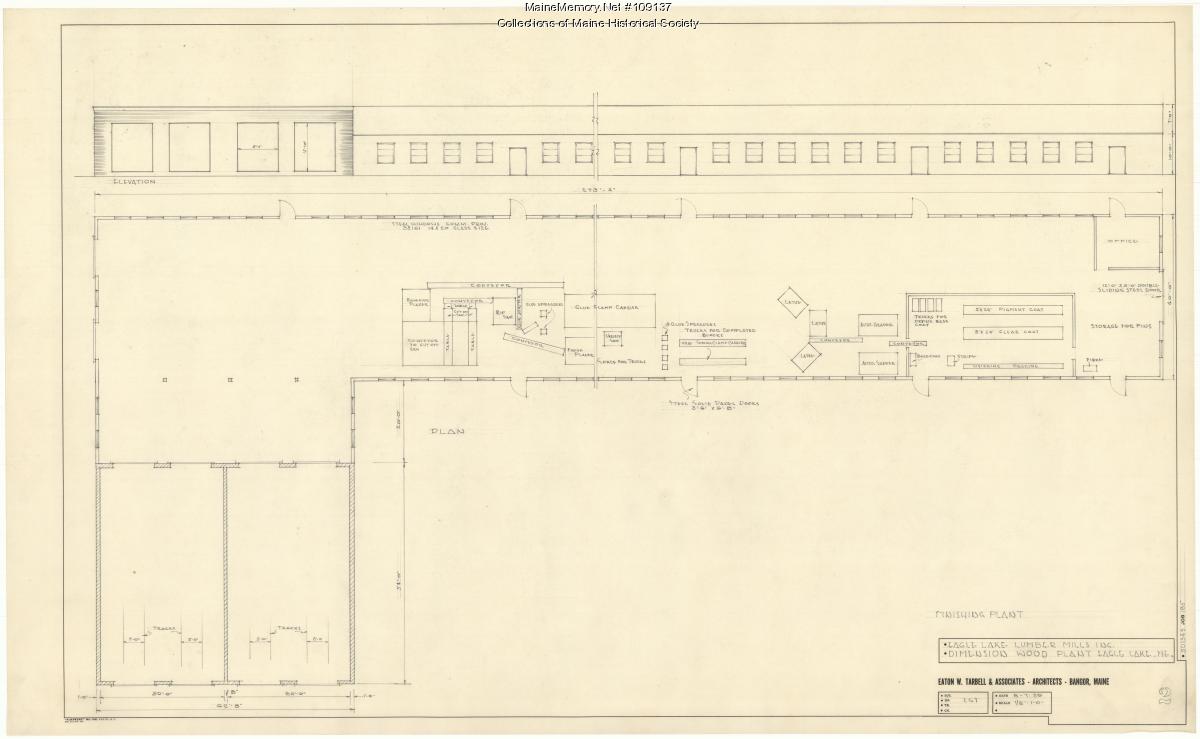 Eagle Lake Lumber Mills Wood Plant, Eagle Lake, 1950 - Maine Memory Network