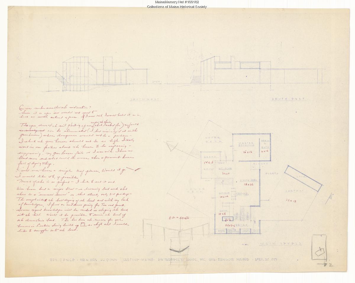 Mr. & Mrs. J.J. Dunn residence, Castine, 1970-1971 - Maine Memory Network