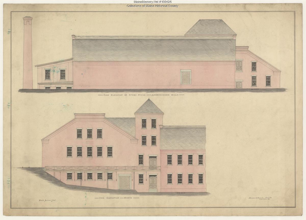 Androscoggin Mills Store House, Lewiston, 1880-1904 - Maine Memory Network