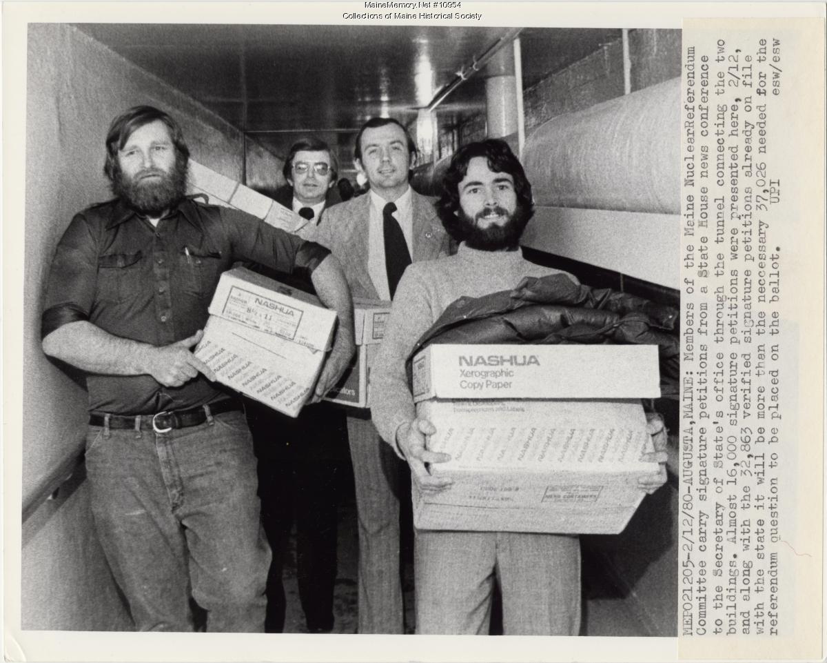 Nuclear referendum petitions, Augusta, 1980 - Maine Memory Network