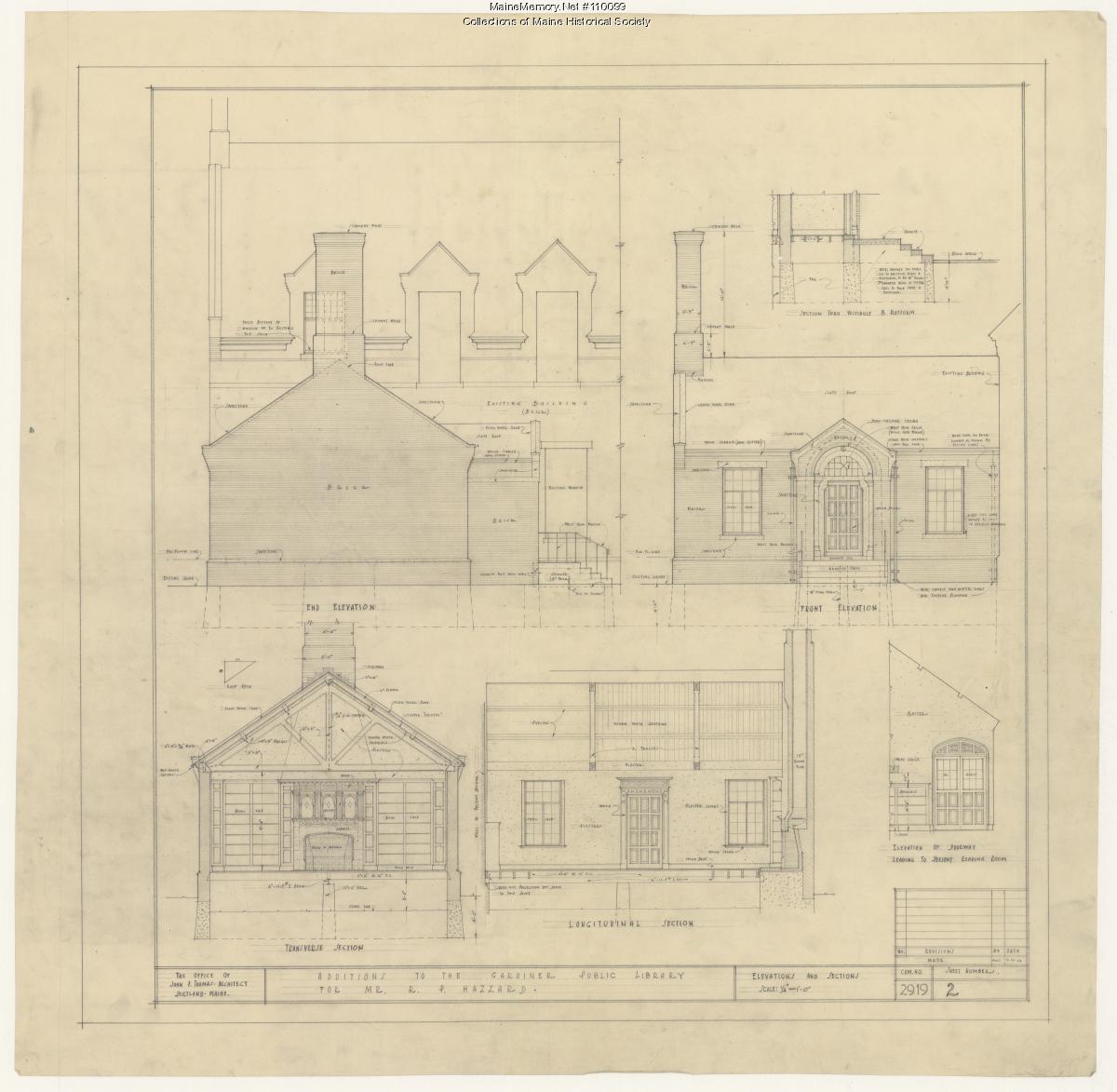 Additions to the Gardiner Public Library for Mr. R.P. Hazzard, Gardiner ...