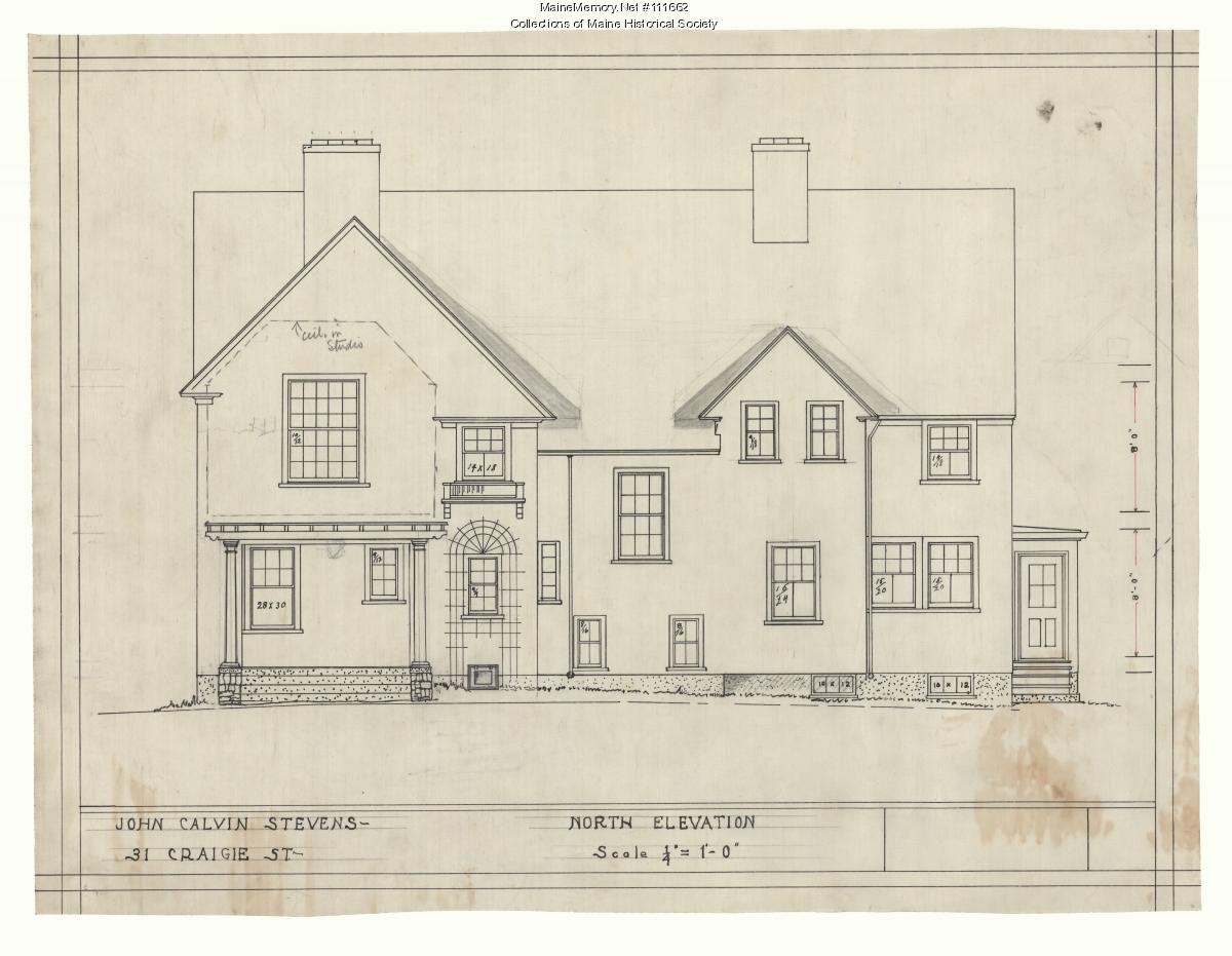 John Calvin Stevens house, Portland, 1919 - Maine Memory Network