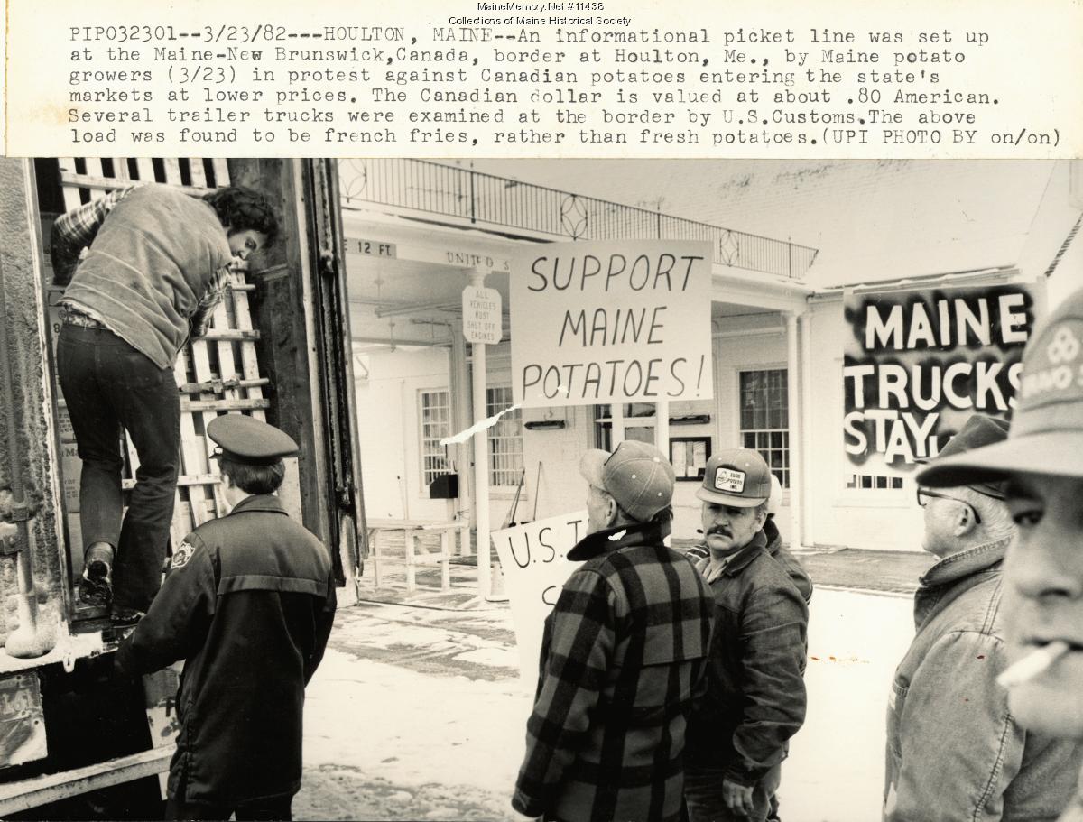 Potato protest, Houlton, 1982 - Maine Memory Network