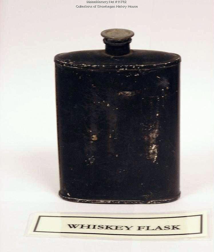 Civil War whiskey flask, ca. 1863 - Maine Memory Network
