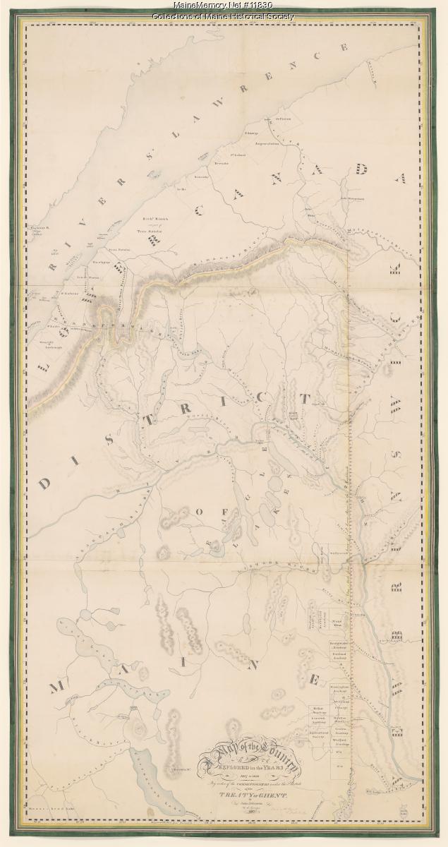 Map of the country explored, Maine and New Brunswick, ca. 1818 - Maine ...