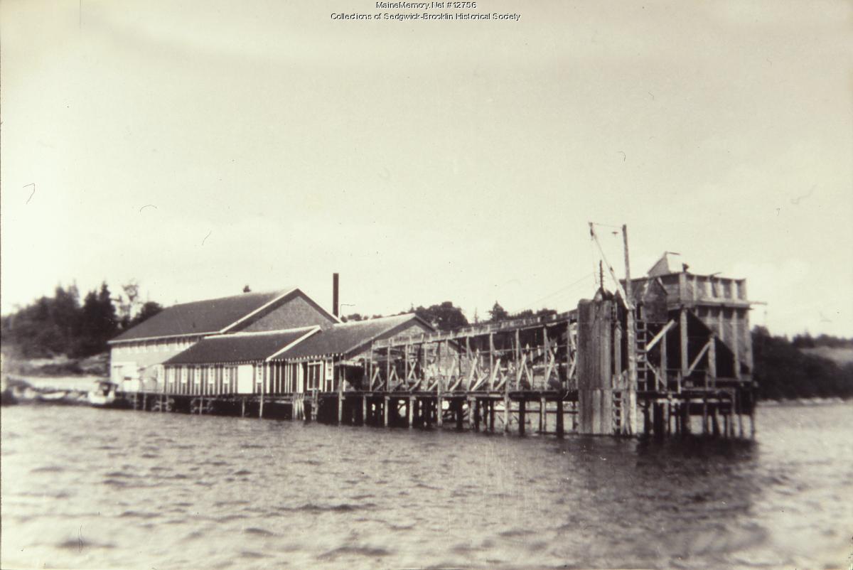 Herrick and Allen's Fish Cannery, Brooklin, 1927 - Maine Memory Network