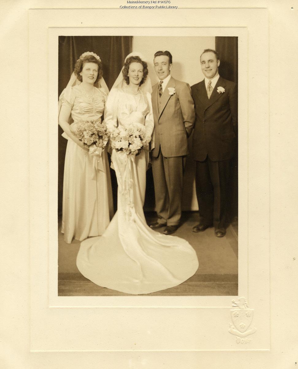 Phil Boudreau and Louise Surrette wedding, 1947 - Maine Memory Network