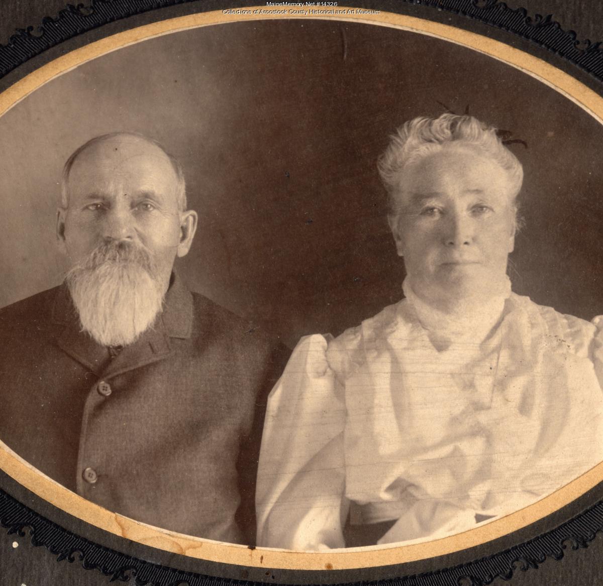 George and Flora Hunter, Hodgdon, ca. 1895 - Maine Memory Network