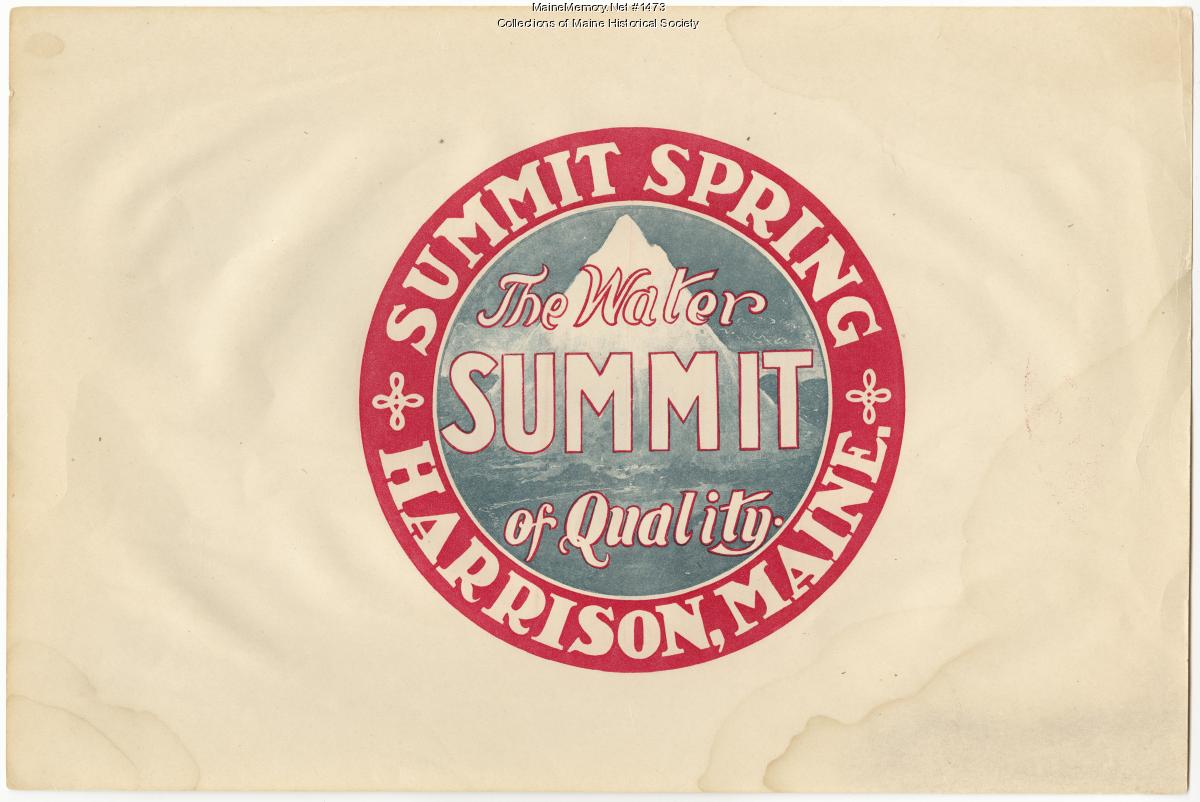 Summit Spring advertising card, Harrison, ca. 1881 - Maine Memory Network