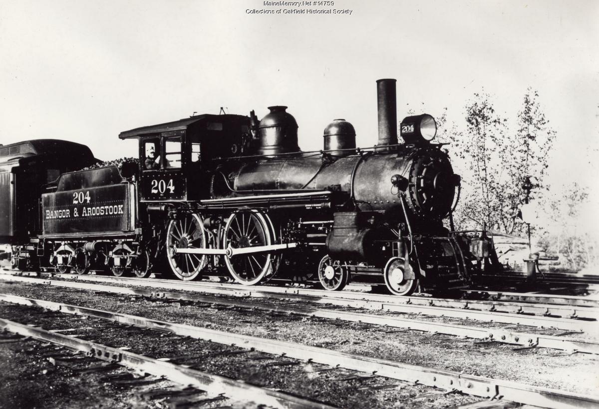 Bangor and Aroostook engine 204, ca. 1910 - Maine Memory Network