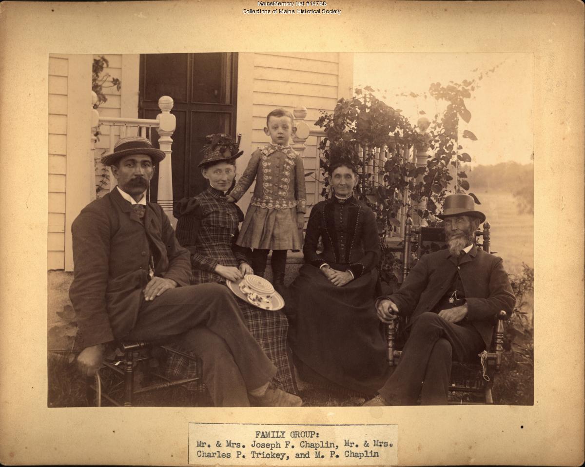 Chaplin and Trickey families, South Portland, ca. 1890 - Maine Memory ...