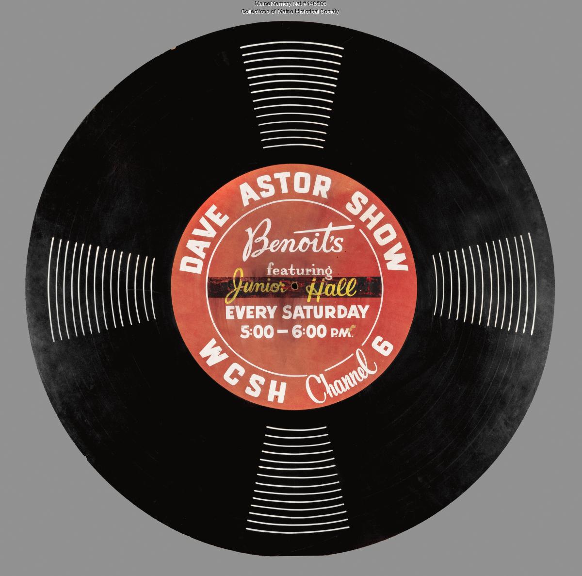 Dave Astor show sign, ca. 1970 - Maine Memory Network