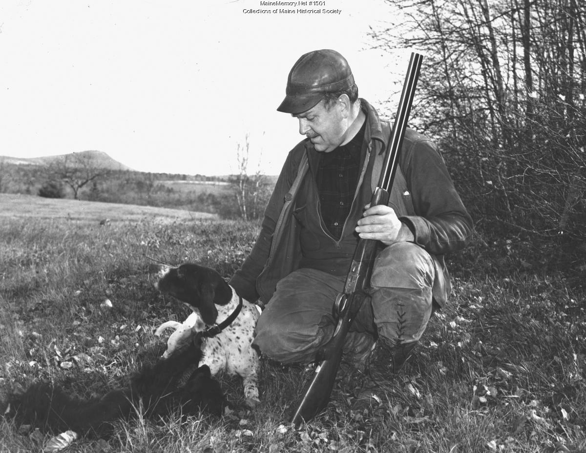 Ben Ames Williams with dogs, ca. 1940 - Maine Memory Network