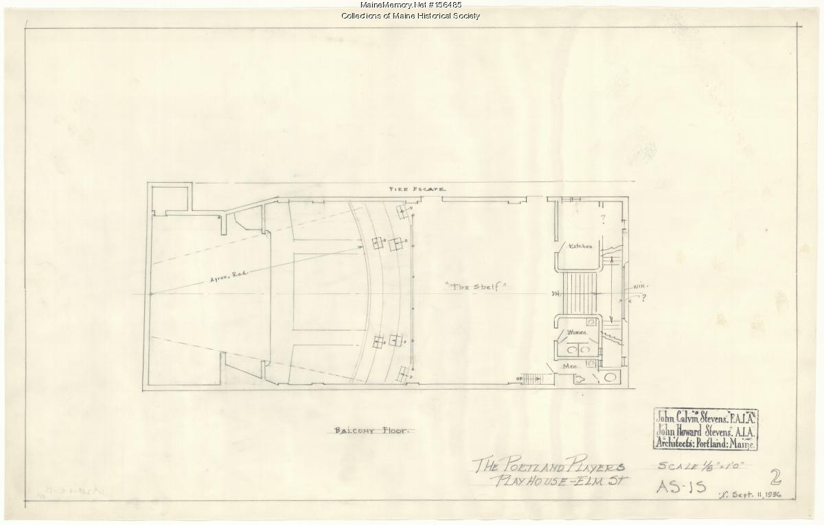 Portland Players Playhouse Stage Alterations, Portland, 1935-1936 ...