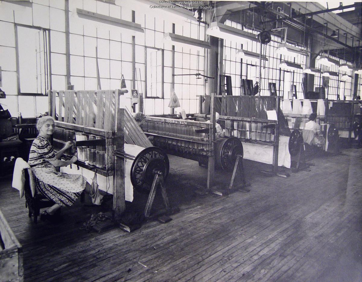 Weave Room, Worumbo Mill, ca. 1950 - Maine Memory Network
