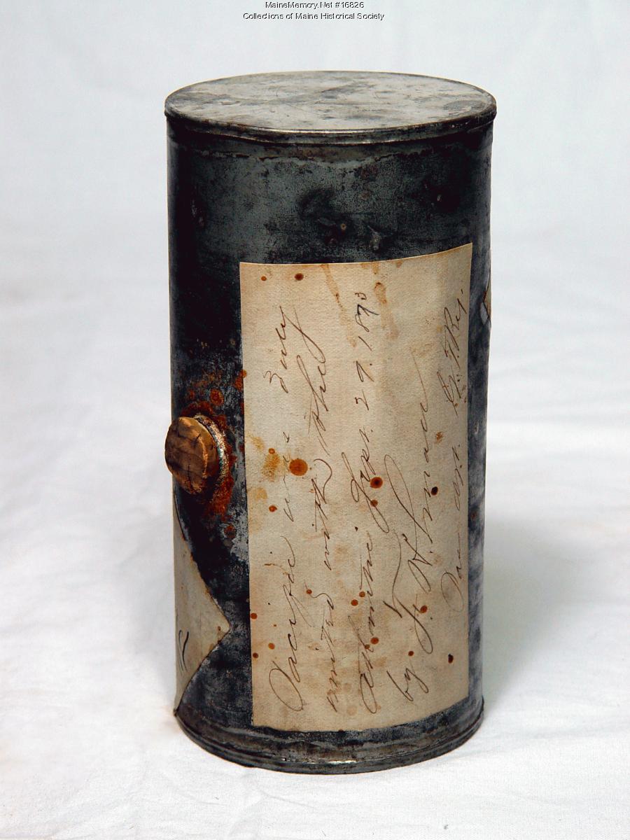 Ocean water can, 1873 - Maine Memory Network