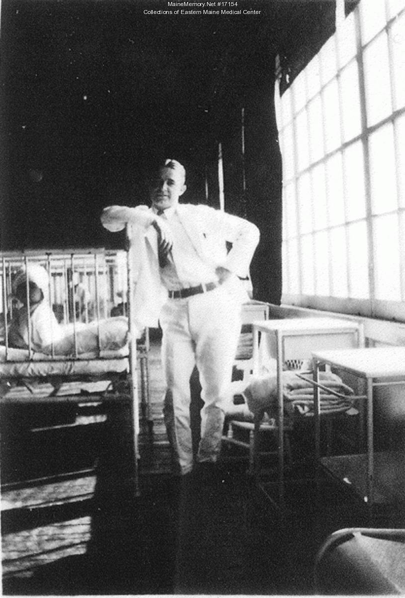 Dr. Carl Blaisdell at Eastern Maine General Hospital, ca. 1920 - Maine ...