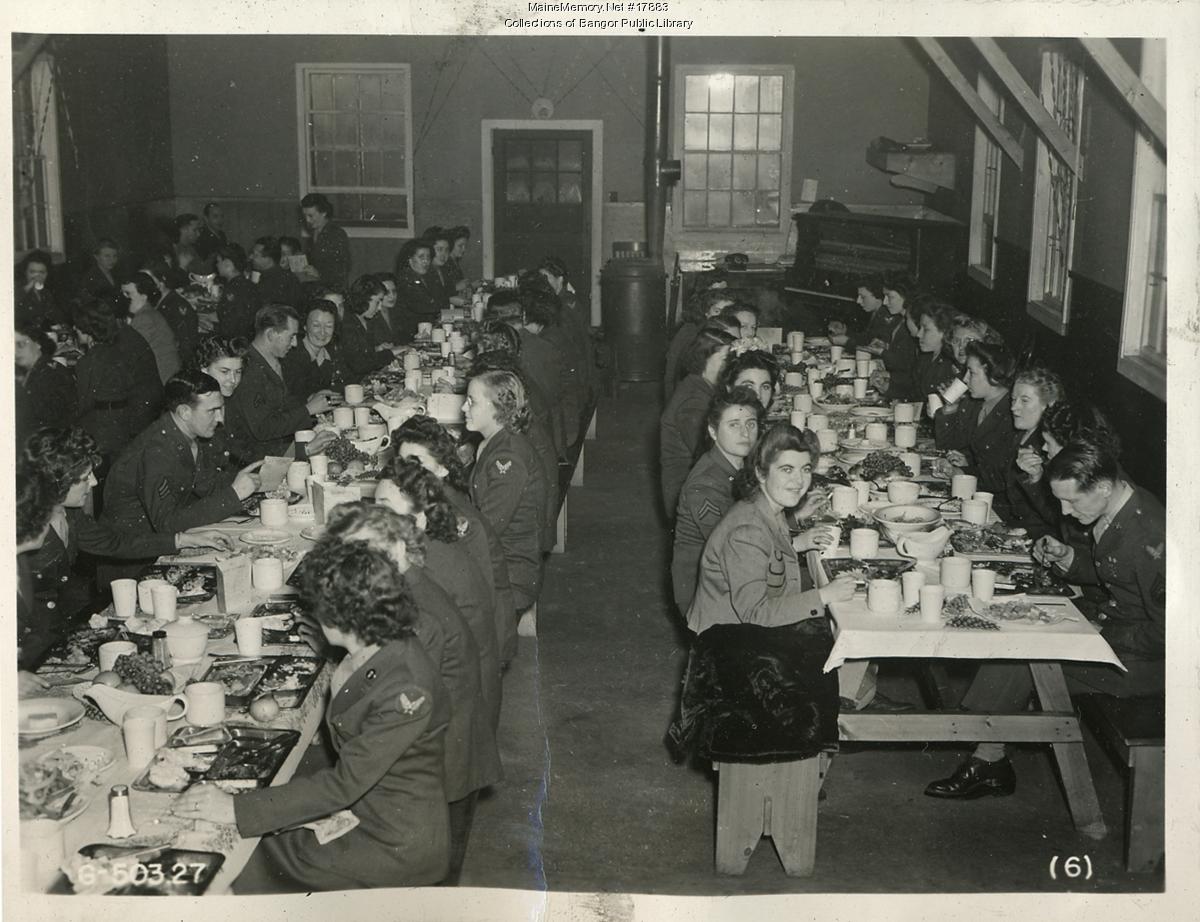 Dining Hall, Dow Field, 1944 - Maine Memory Network