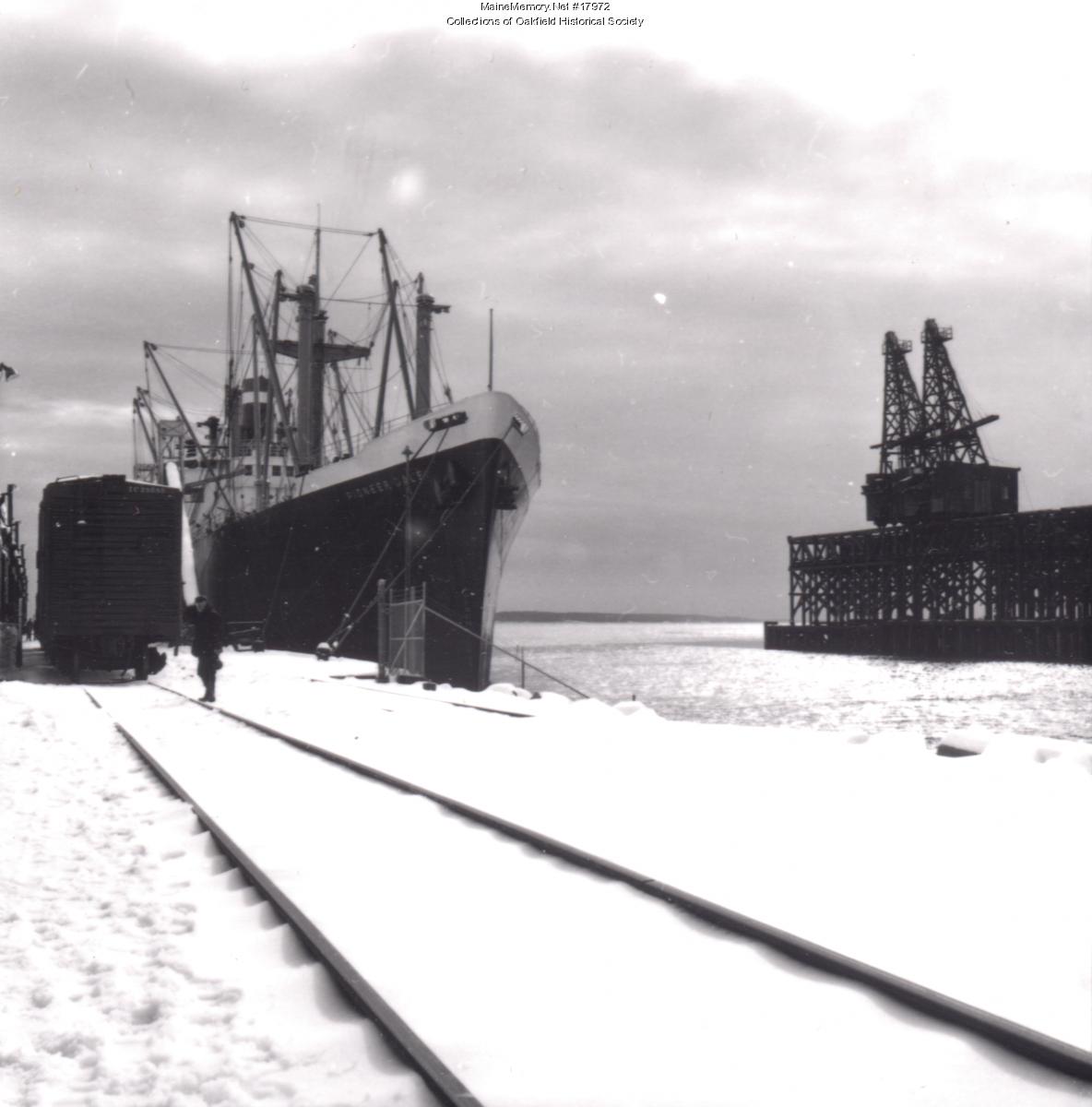 Bangor and Aroostook Railroad Pier, Searsport, ca. 1965 - Maine Memory ...