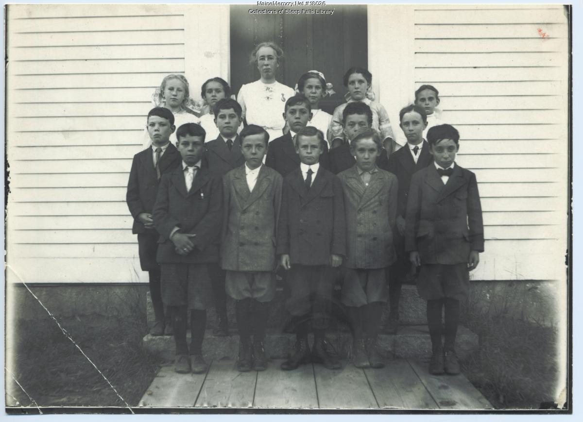 Steep Falls students, ca. 1910 - Maine Memory Network