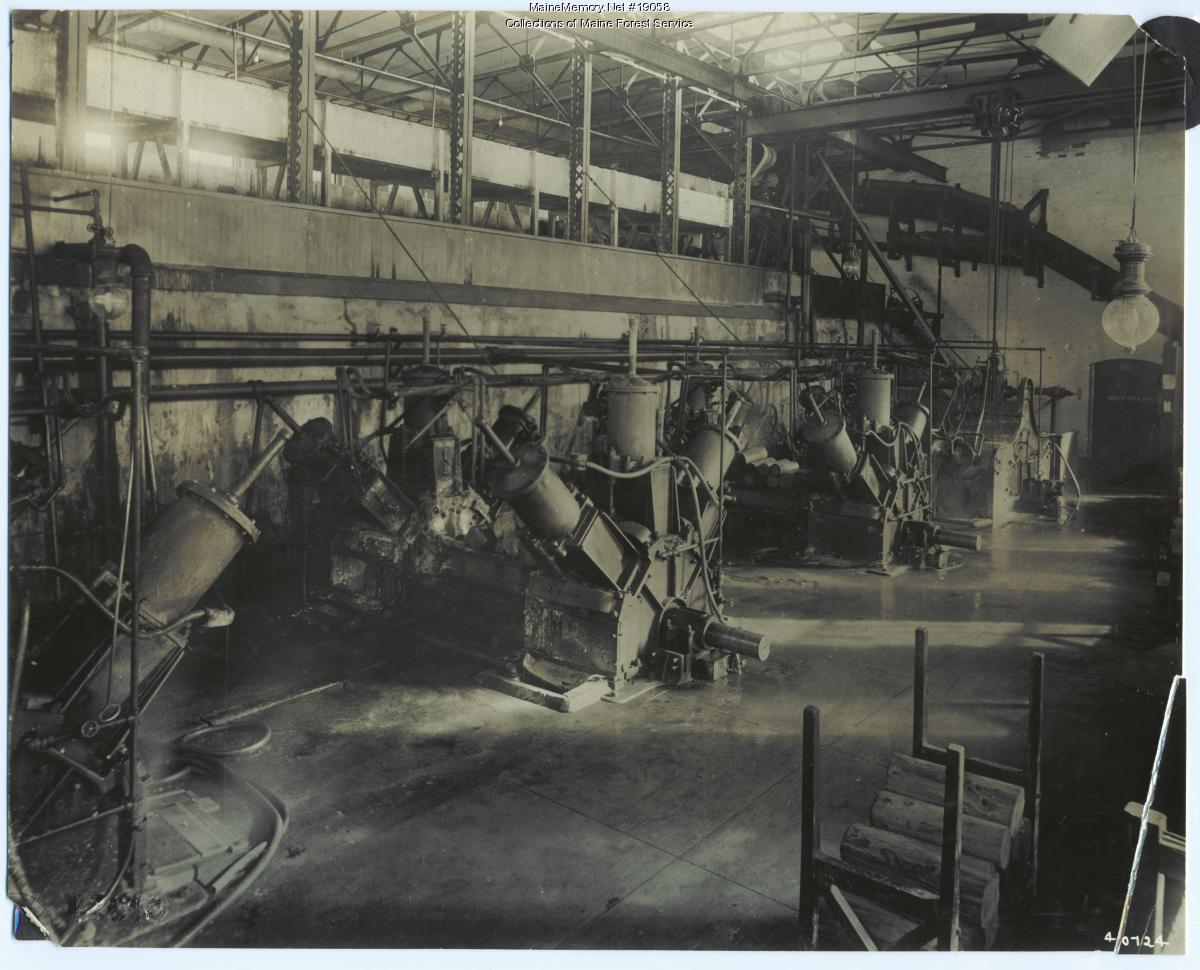 Grinder room, Madison Mill, ca. 1920 - Maine Memory Network
