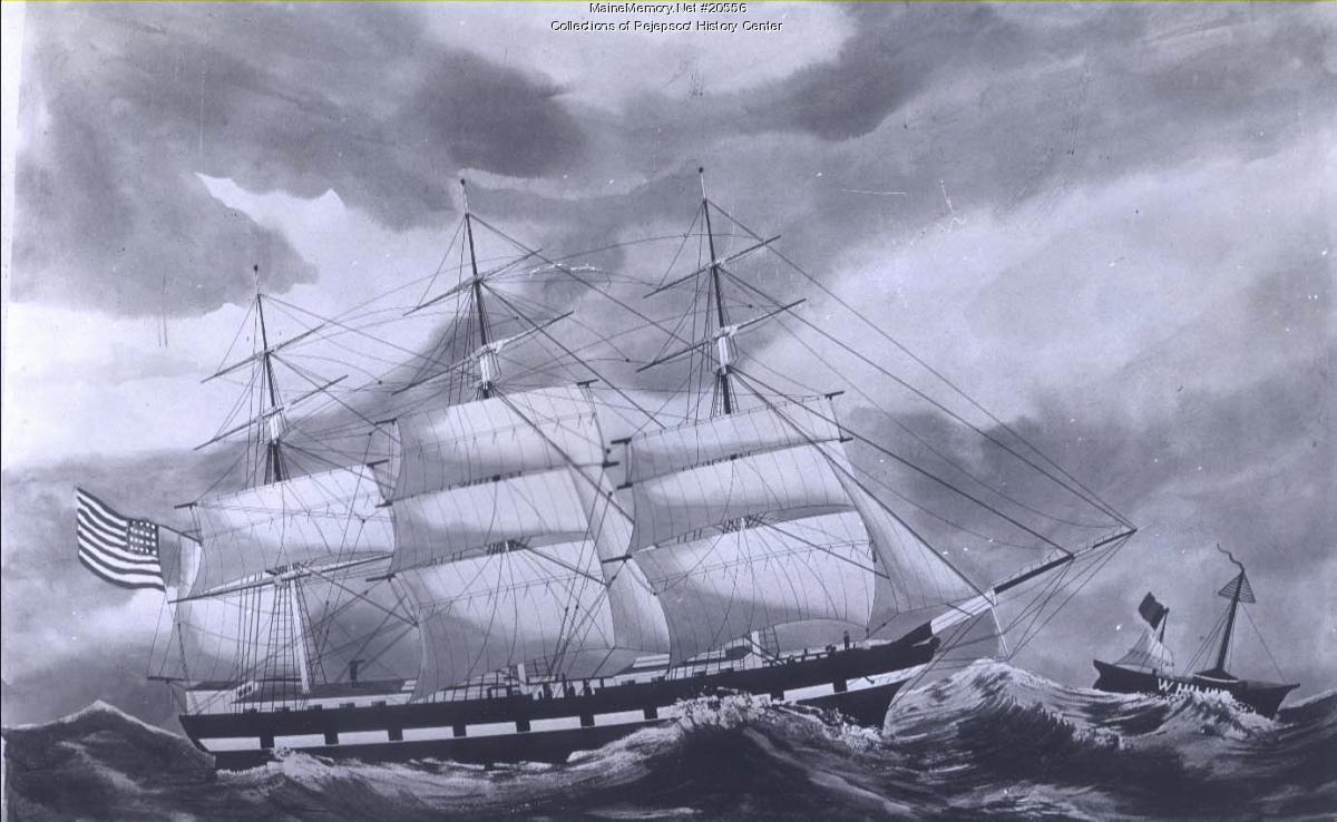 Ship of the Skolfield fleet, ca. 1860 - Maine Memory Network