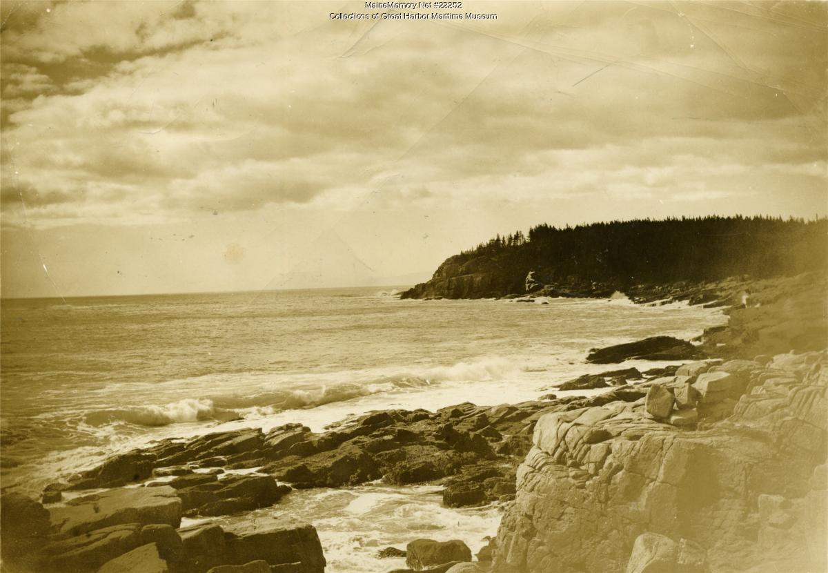 Ocean Drive, Acadia National Park, ca. 1950 - Maine Memory Network