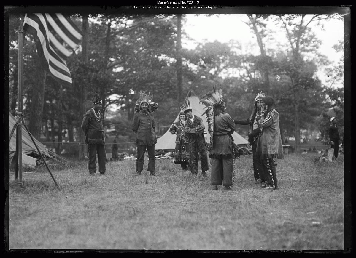 Wabanaki people at the Maine Centennial, Portland, 1920 - Maine Memory ...