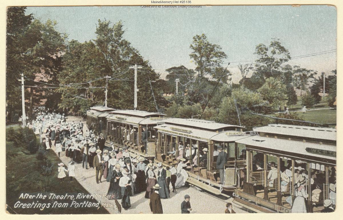 After the Theatre, Riverton Park, ca. 1905 - Maine Memory Network