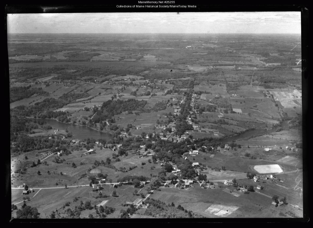 Aerial photograph, Warren, ca. 1930 - Maine Memory Network