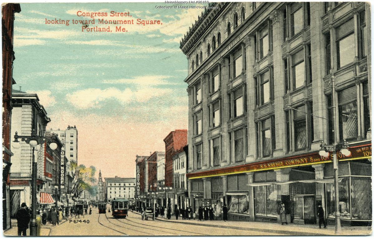 Congress Street, Portland, ca. 1914 - Maine Memory Network