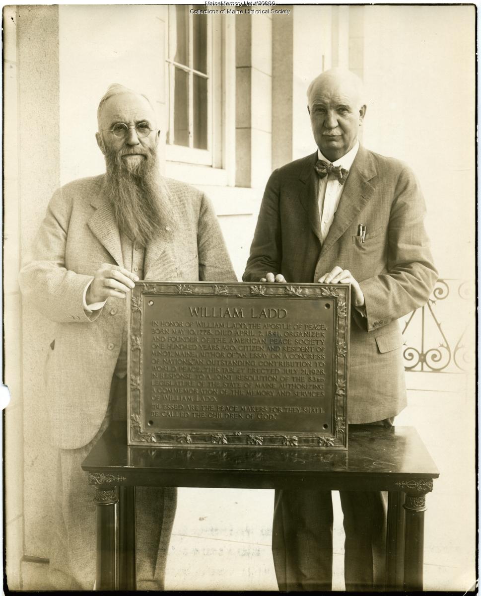 Hiram Ricker and Augustus Thomas, Minot, 1928 - Maine Memory Network