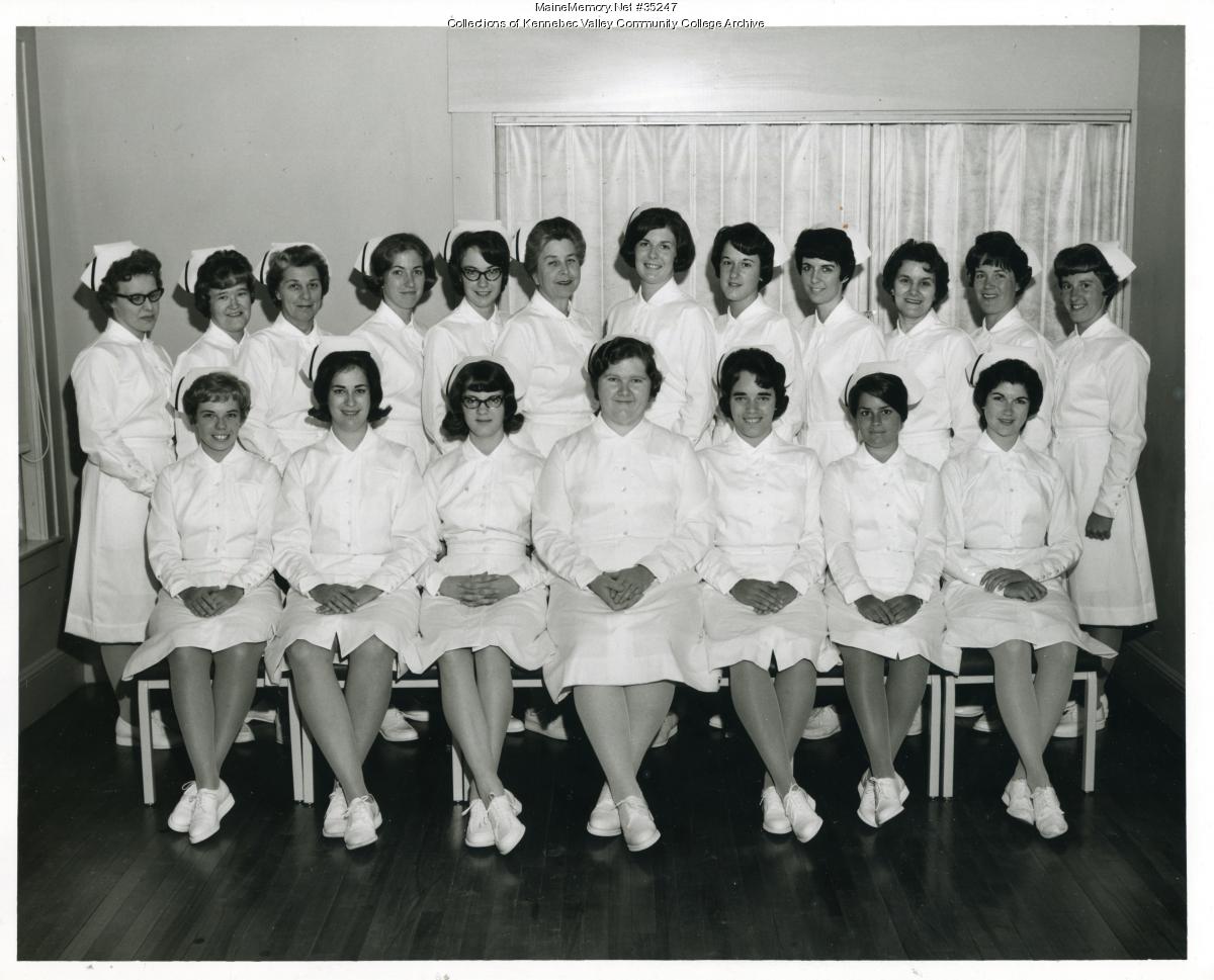 Maine School of Practical Nursing graduating class, Waterville, 1965 ...