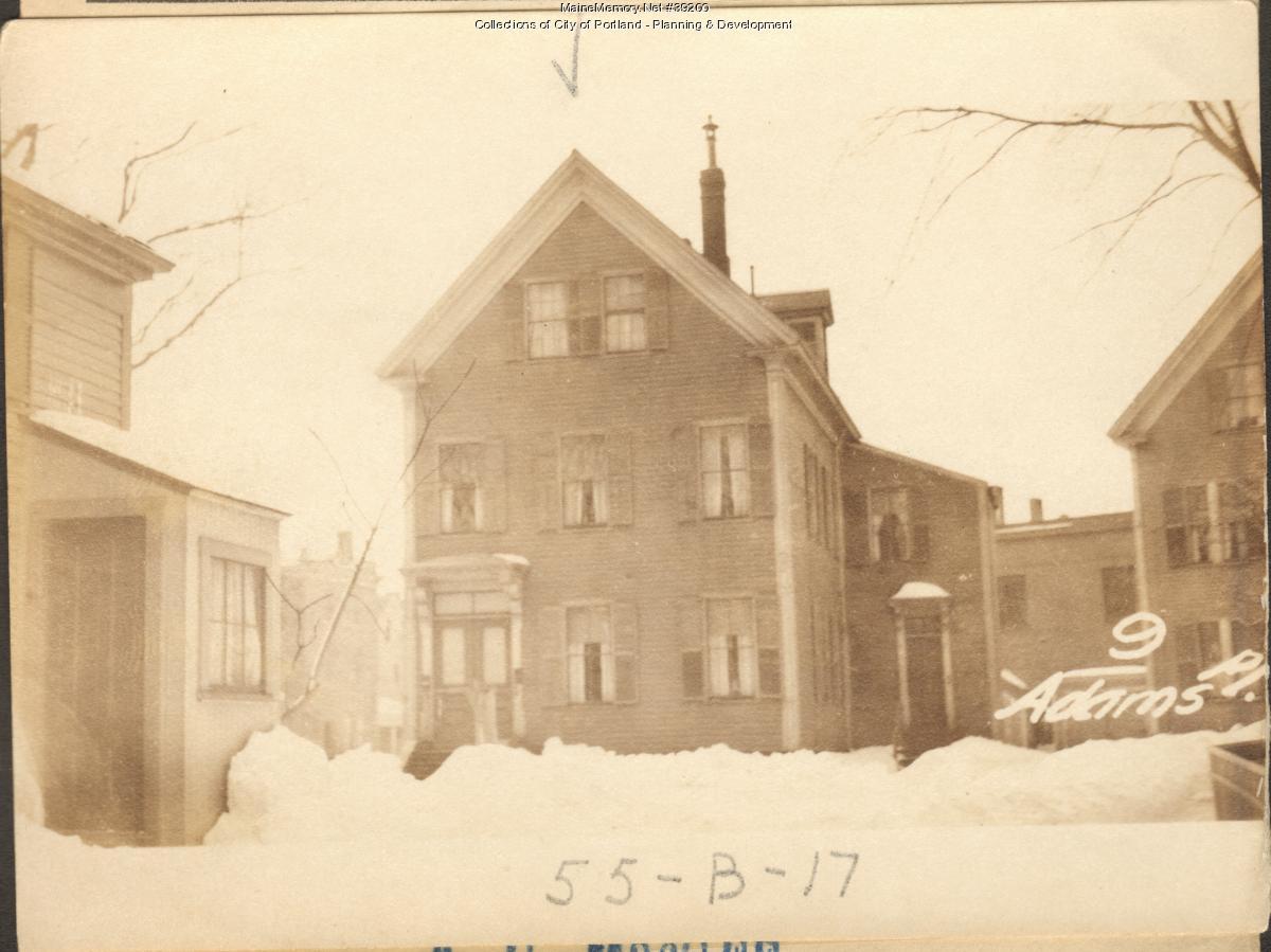 9 Adams Place, Portland, 1924 - Maine Memory Network