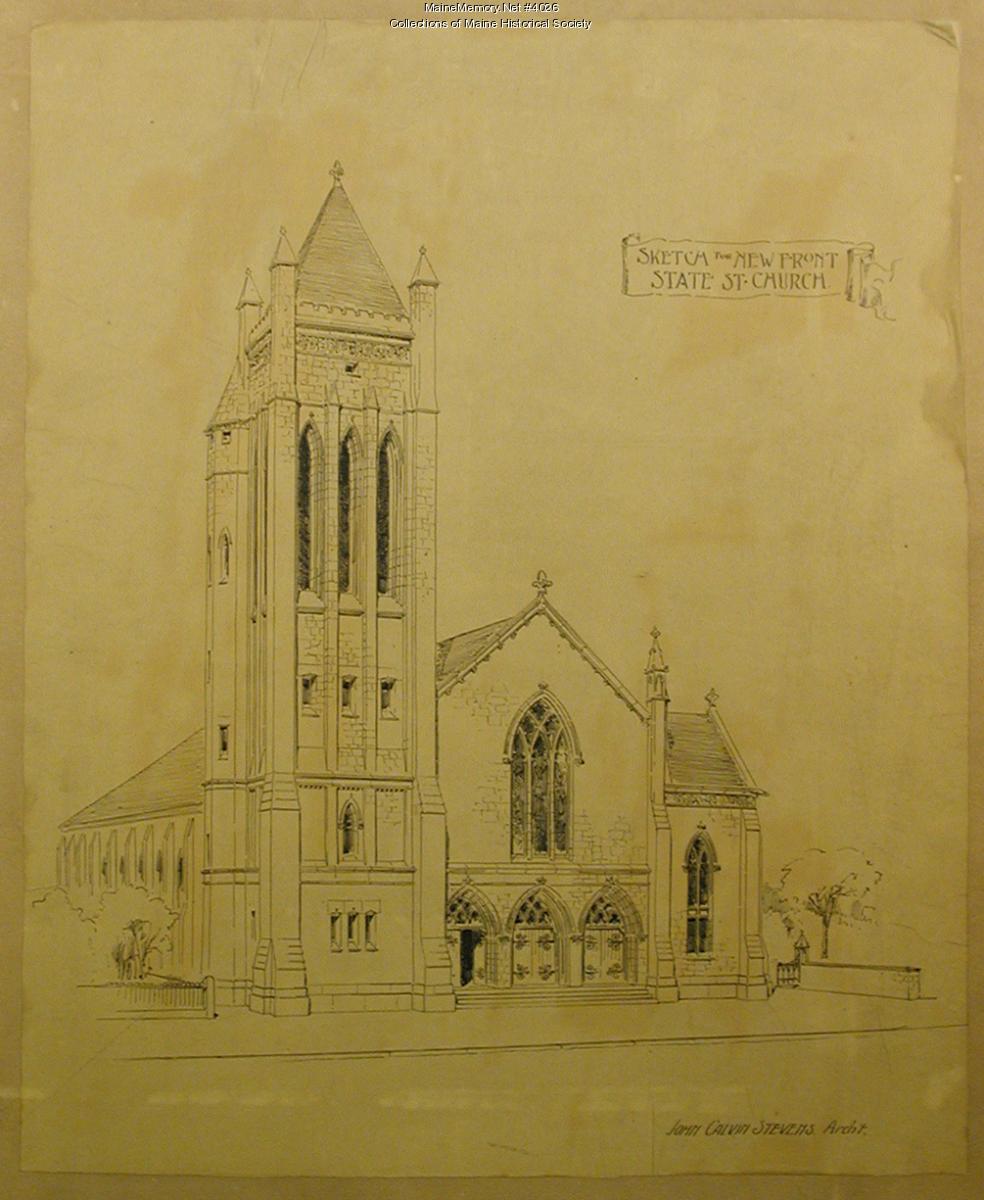 State Street Congregational Church presentation drawings, ca. 1892 ...
