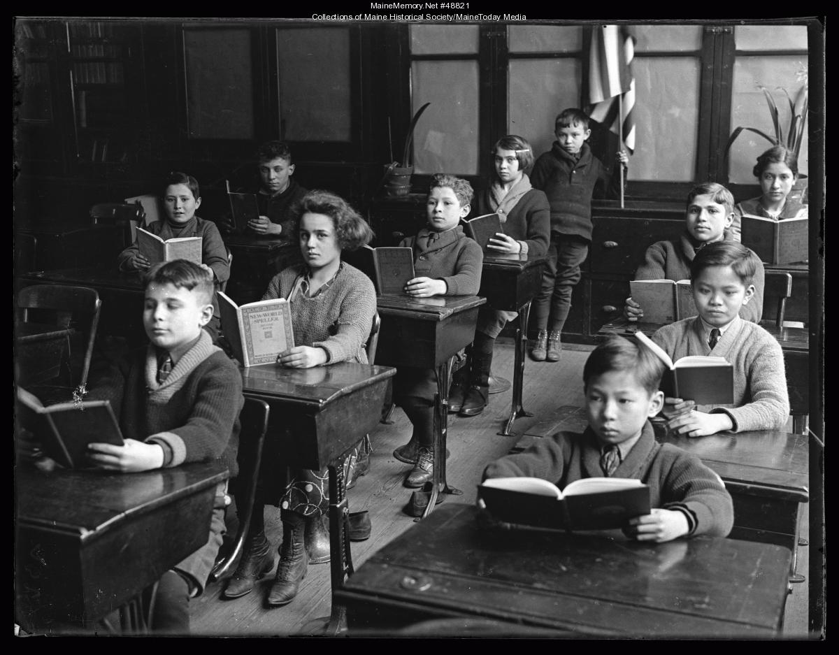 Junior Americanization class, Portland, 1924 - Maine Memory Network