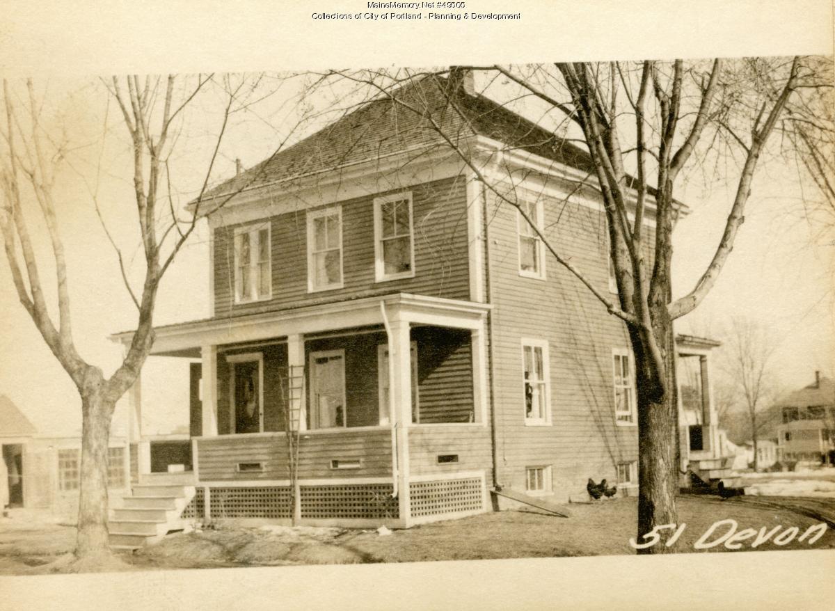 51 Devon Street, Portland, 1924 - Maine Memory Network